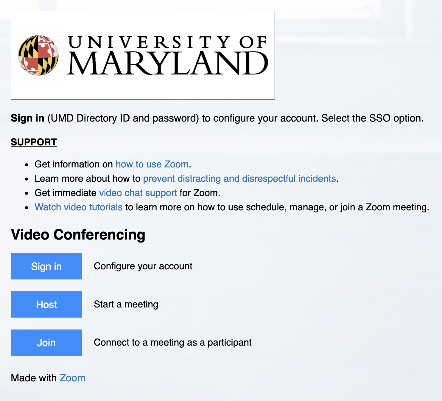 Sign in to Zoom - - IT Service Desk